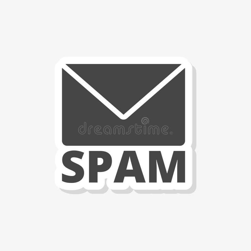 Spam Sticker, Simple Vector Icon Stock Vector - Illustration of ...
