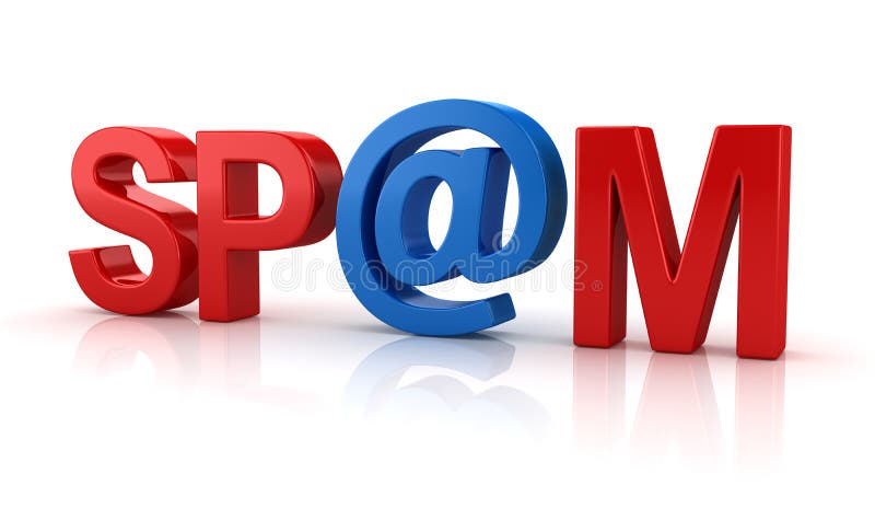 Spam-Text mit an Symbol stock abbildung. Illustration von spamming ...