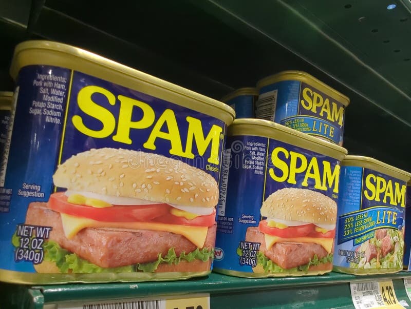 Spam Tin Cans Logo Shelf Display Processed Meats Ham Editorial Stock ...