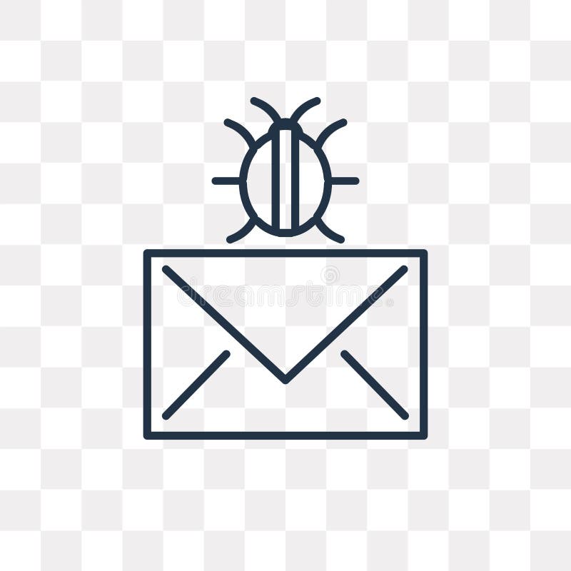Spam Vector Icon Isolated on Transparent Background, Linear Spam Stock ...