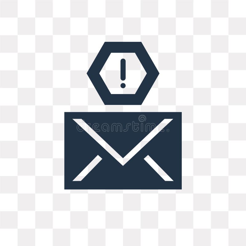 Spam Vector Icon Isolated On Transparent Background, Linear Spam Stock ...