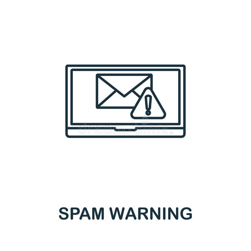 Spam Warning Icon. Line Style Element from Gdpr Collection. Thin Spam ...