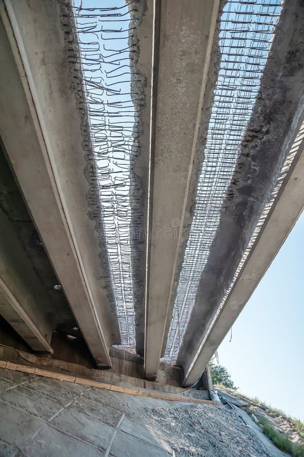 Reinforcing Frame for Bridge Stock Photo - Image of holes, equipment ...