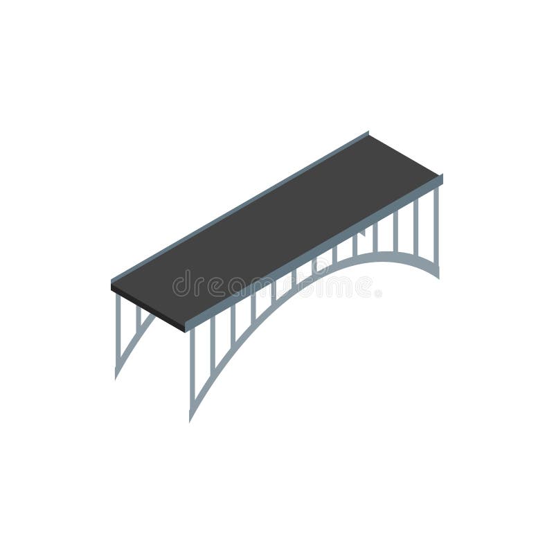 Span Bridge Icon, Isometric 3d Style Stock Vector - Illustration of ...