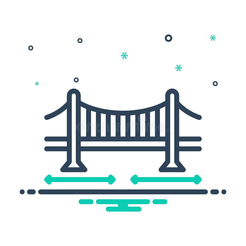 Mix Icon for Span, Bridge and Building Stock Illustration ...