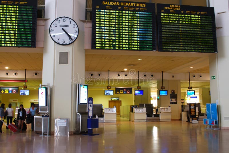 Malaga Airport Terminal Three Building, Spain. Editorial Stock Photo ...