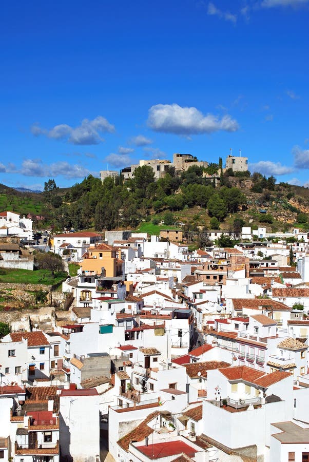 Town and Castle, Monda, Spain. Editorial Stock Image - Image of castle ...
