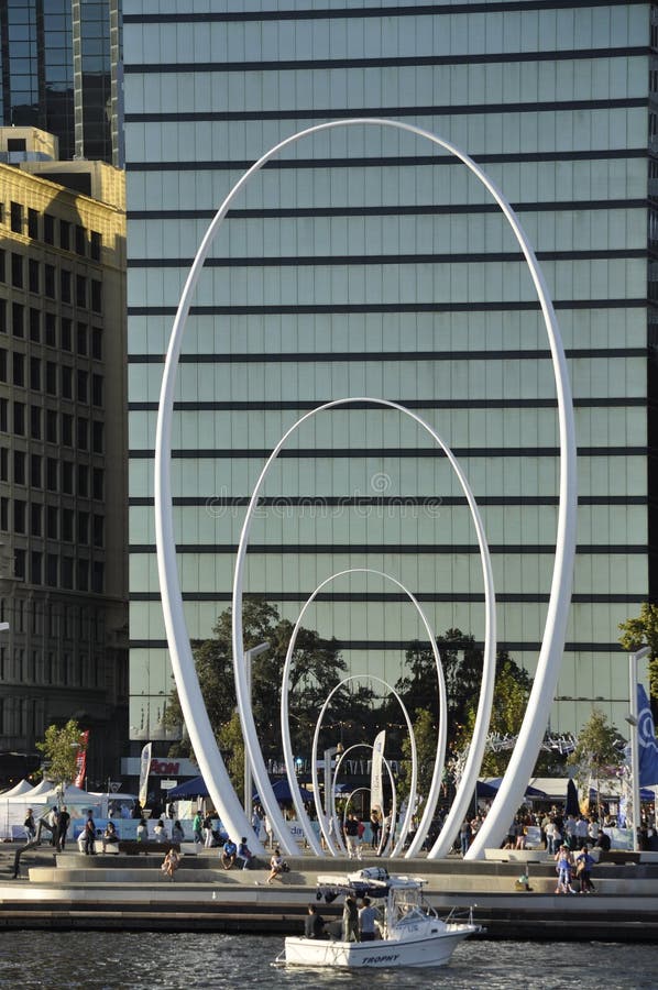 Spanda Monument in Perth Elizabeth Quay Editorial Photo - Image of ...