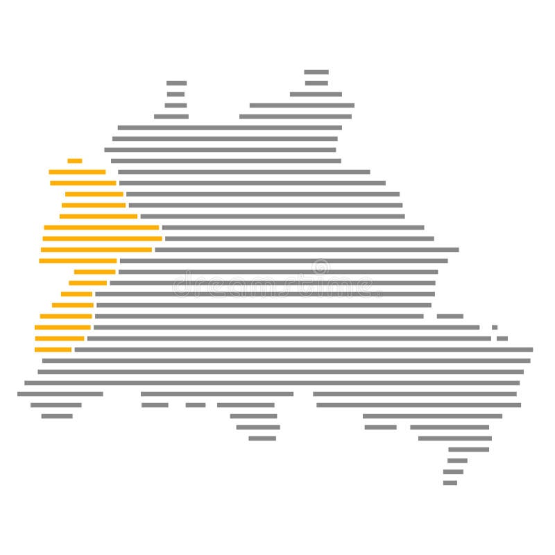 Spandau - Map of Berlin with Orange District Stock Illustration ...