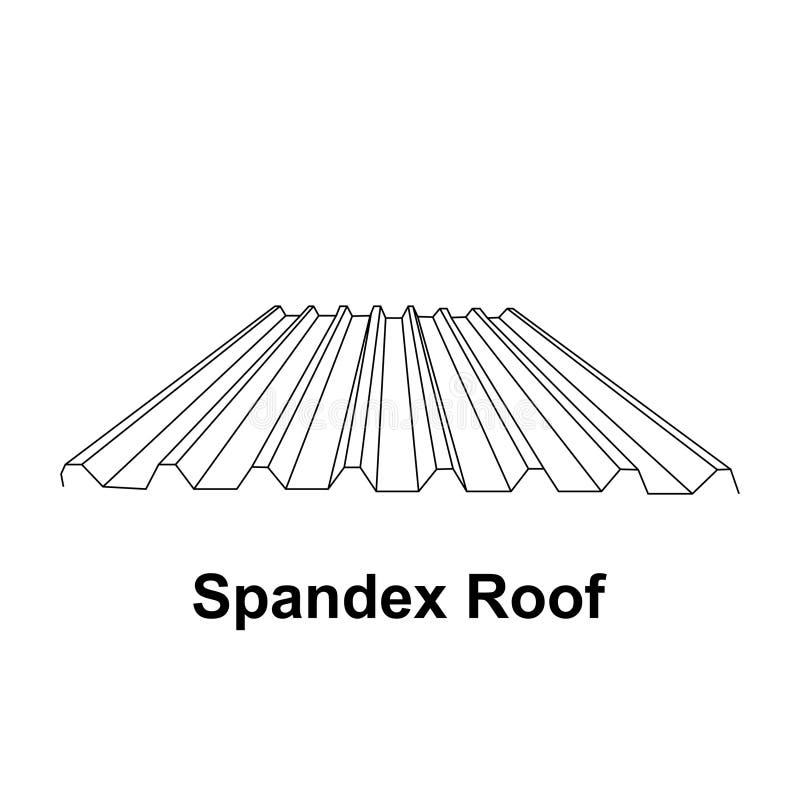 Spandex metal roof icon stock vector. Illustration of architecture ...