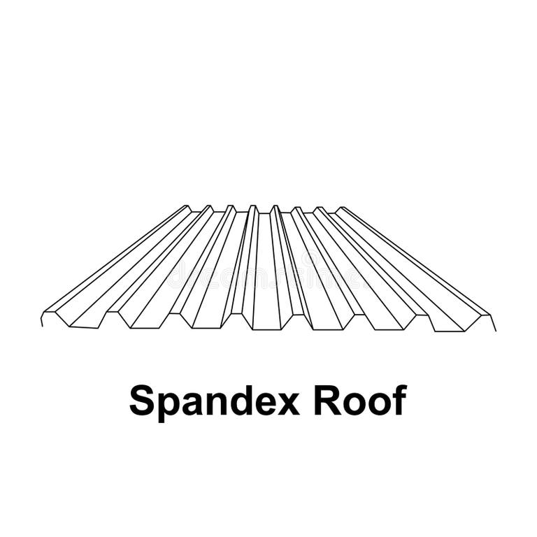 Spandex metal roof icon stock vector. Illustration of architecture ...