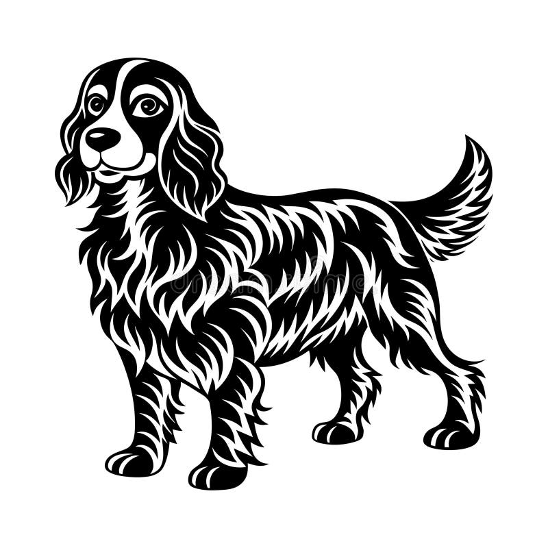 Spaniel graphic vector EPS stock vector. Illustration of artwork ...