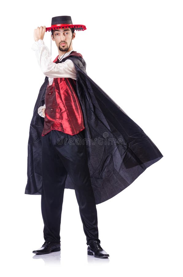 Spanischer Mann Mit Sombrero Stockfoto - Bild von singen, neigung: 28348678