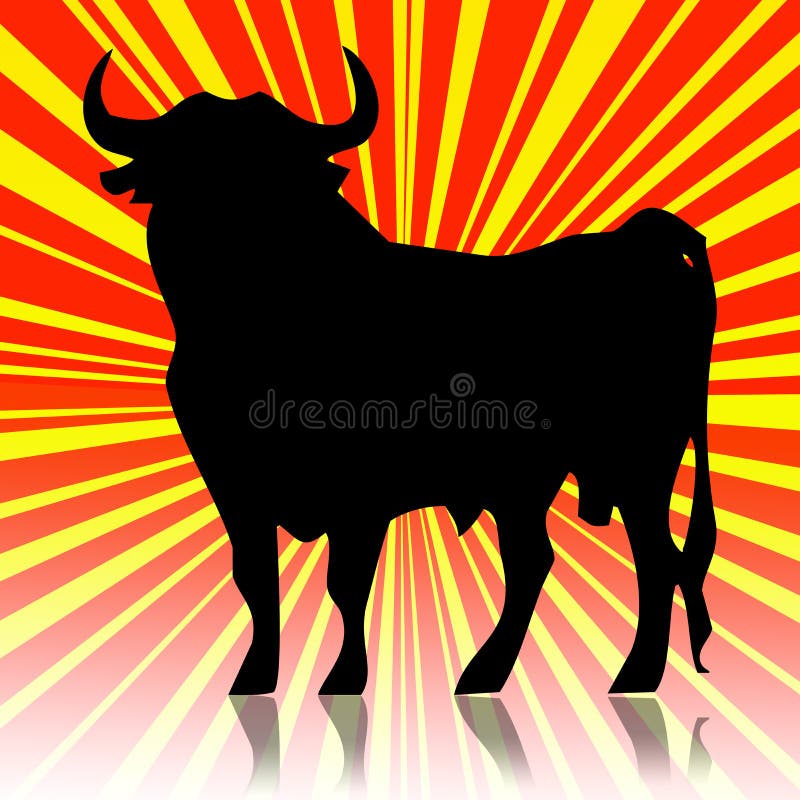 Spanischer Stier stock abbildung. Illustration von abbildung - 24823521