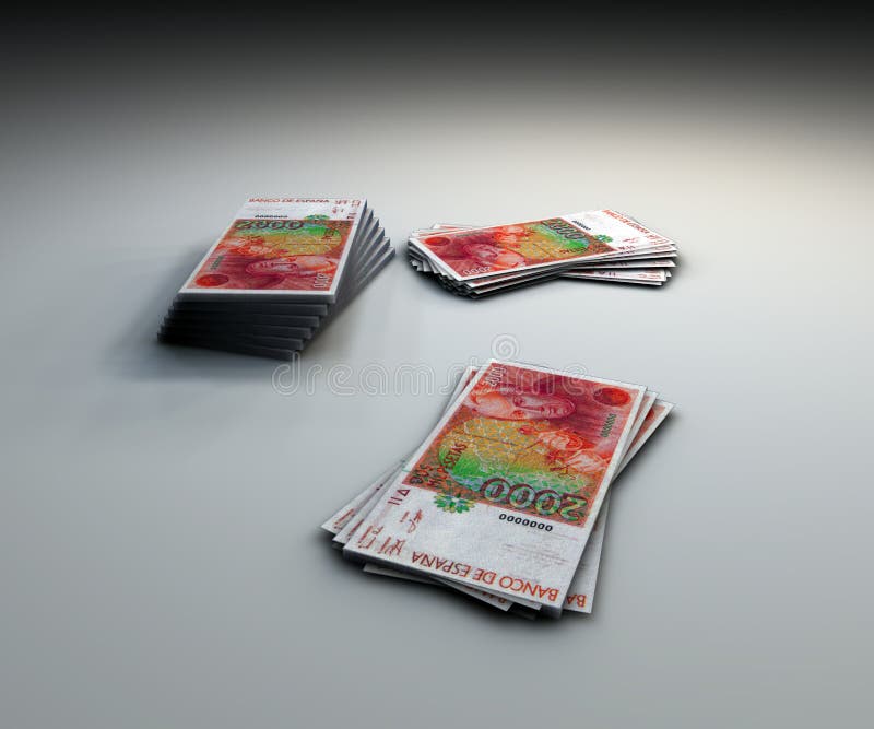 Spanish banknotes stock illustration. Illustration of pesetas - 4387889