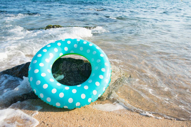 Red Spotted Beach Ball in the Swimming Pool Stock Photo - Image of ball ...