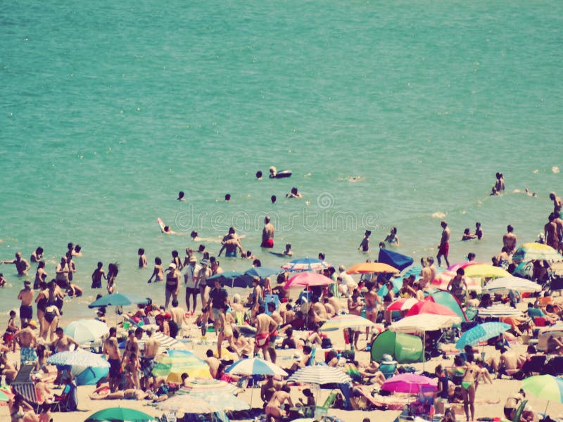 Spanish Beach on Sunny Day editorial photo. Image of crew - 75508431