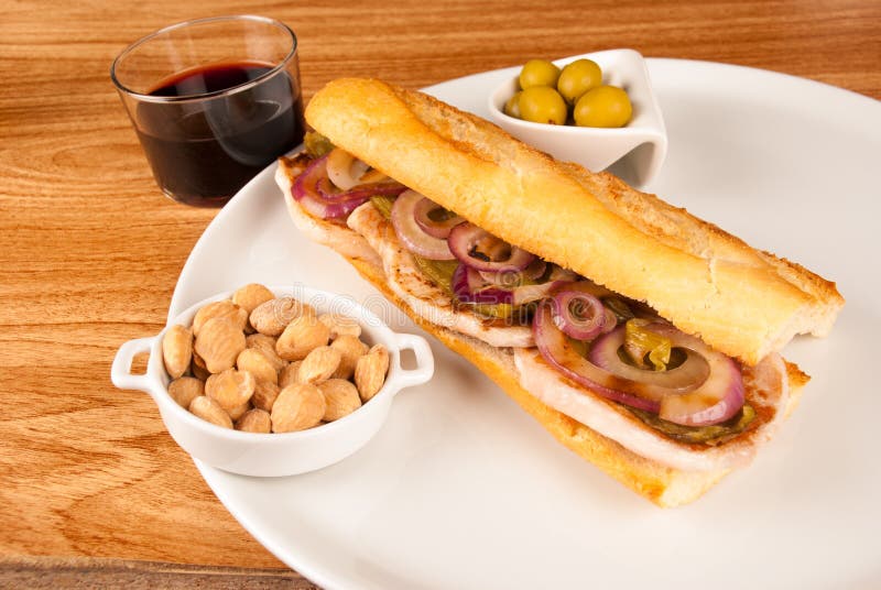 Spanish bocata stock photo. Image of horizontal, counter - 26229152