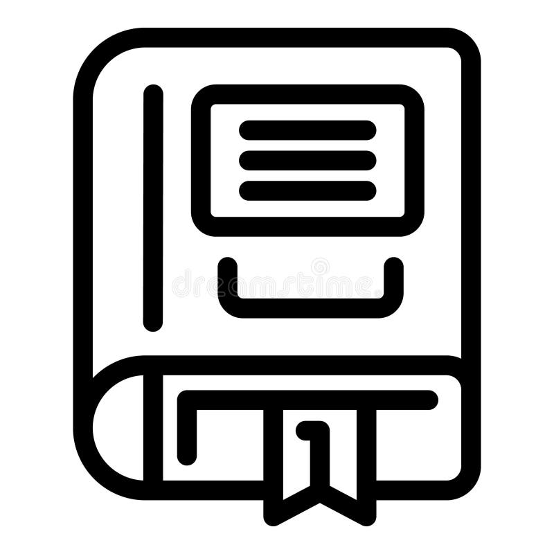 Spanish Book Icon Outline Vector. Basic Online Skill Stock Vector ...