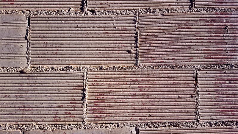 Spanish Brick Wall in Herringbone Pattern Stock Image - Image of ...