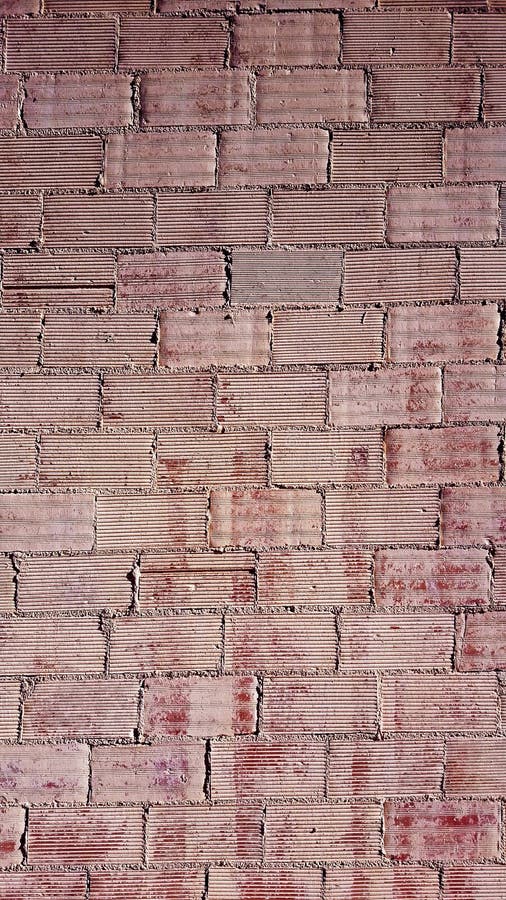 Spanish Brick Wall in Herringbone Pattern Stock Image - Image of ...