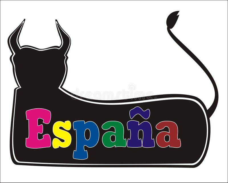 Spanish bull stock vector. Illustration of rodeo, silhouette - 12204411