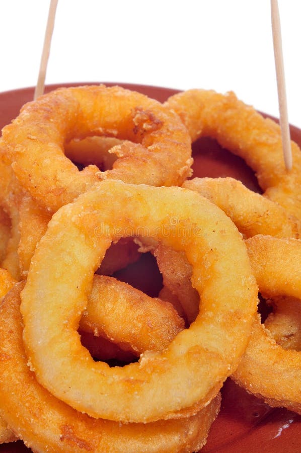 Spanish Calamares a La Romana, Squid Rings Breaded and Fried Stock ...
