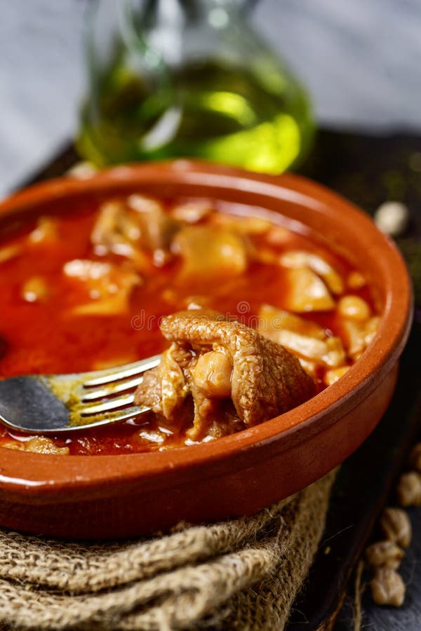 Spanish Callos, a Typical Stew with Beef Tripe Stock Photo - Image of ...