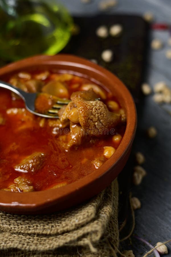 Spanish Callos, a Typical Stew with Beef Tripe Stock Photo - Image of ...