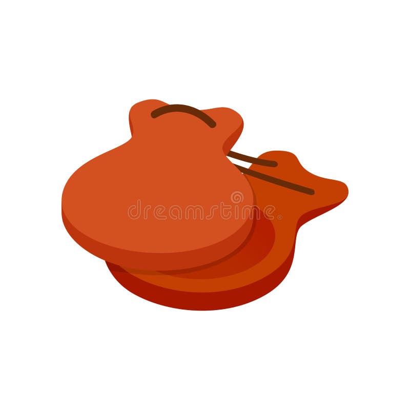 Spanish Castanets Icon, Cartoon Style Stock Illustration - Illustration ...