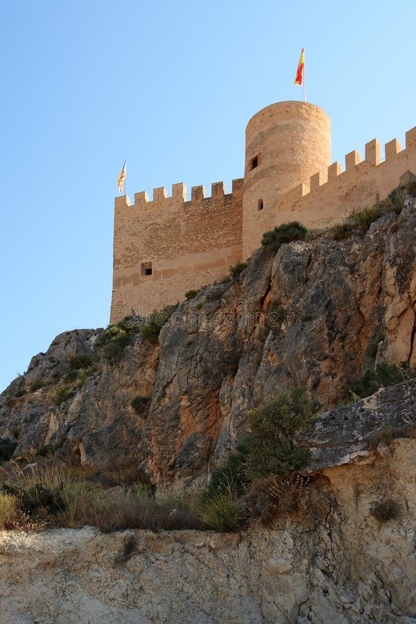 Spanish Castle Castalla, Alicante. Stock Photo - Image of spain, hill ...