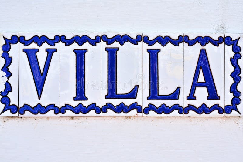 Spanish ceramic tiles stock image. Image of signboard - 32674365