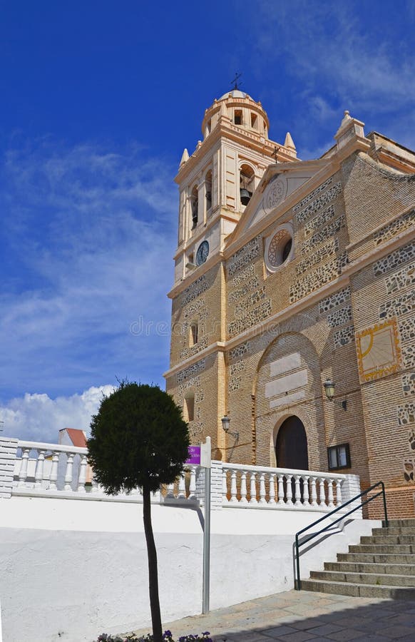 Spanish church stock image. Image of clouds, catholic - 28905269