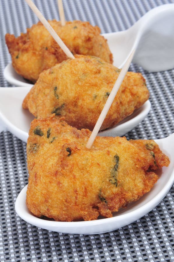 Spanish cod fritters tapas stock photo. Image of fritters - 19133410