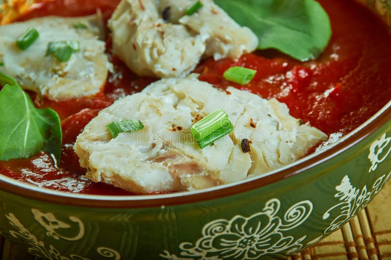 Spanish Cod One Pot stock image. Image of fish, spiked - 152007809