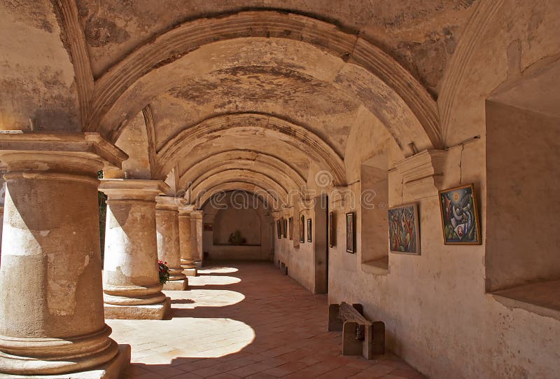 Spanish colonial arcade stock image. Image of ruin, church - 23383925