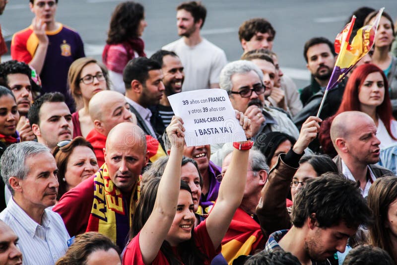 Spanish Community in Belgium Protesting Against Spanish Monarchy ...