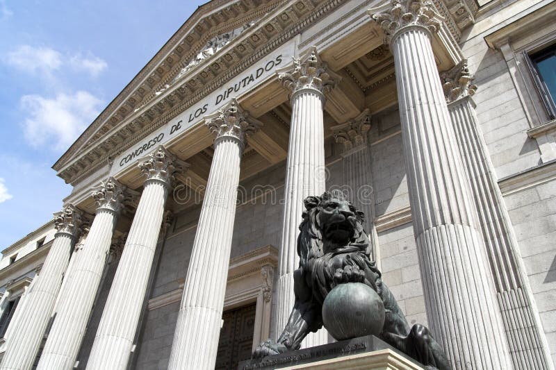 Spanish Congress Of Deputies At Madrid Stock Photo - Image of assembly ...