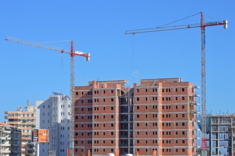 A Spanish Construction Site Editorial Photography - Image of blocks ...