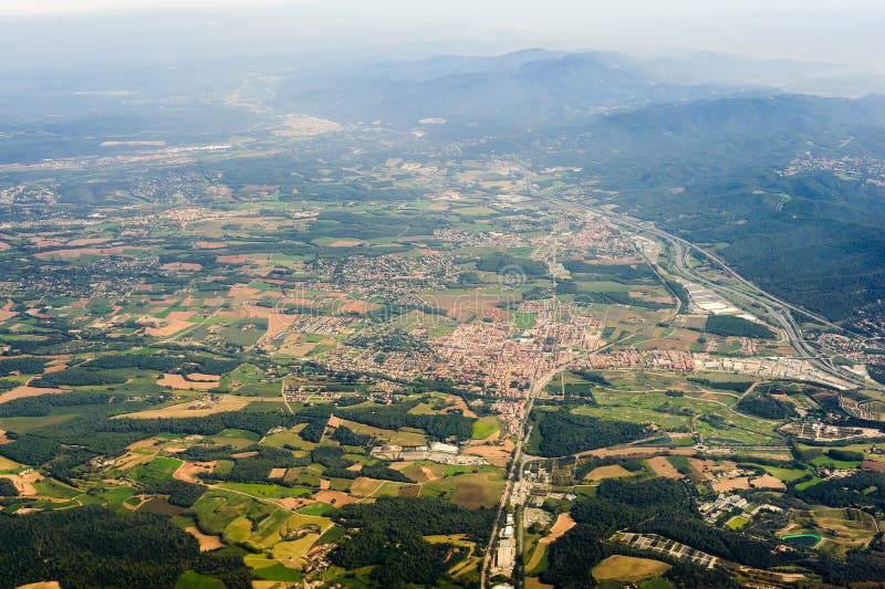 Spanish country landscape stock photo. Image of airplane - 46726396