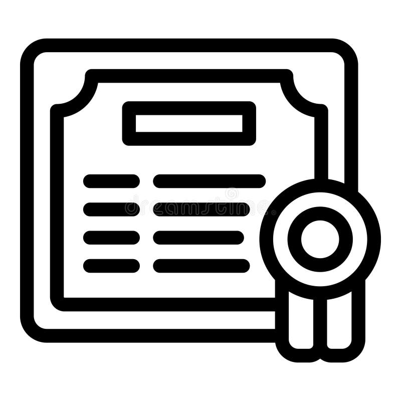 Spanish Course Diploma Icon Outline Vector. Speak School Stock Vector ...