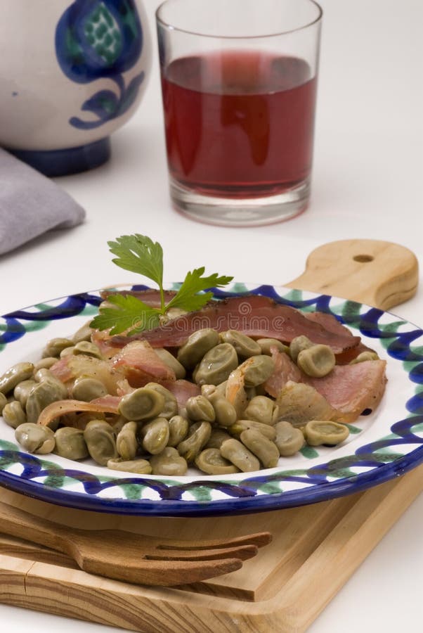 Spanish Cuisine. Broad Beans Andalusian Style. Stock Image - Image of ...