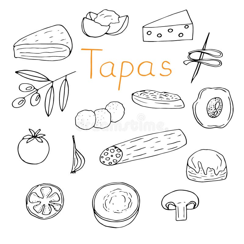 Tapas Stock Illustrations – 938 Tapas Stock Illustrations, Vectors ...