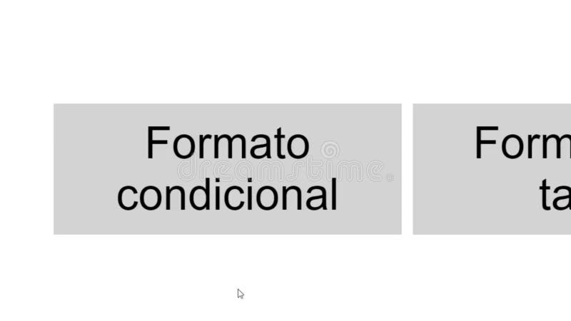 Spanish Cursor Slides Over And Clicks Conditional Formatting To