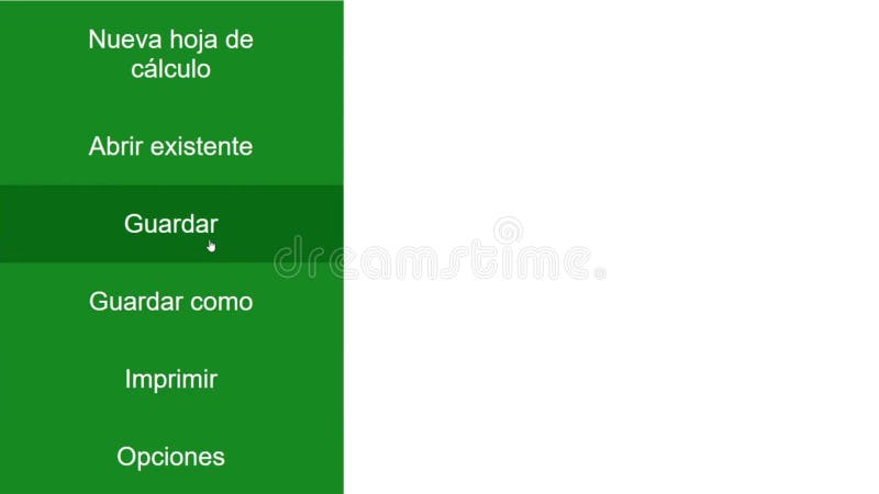 Spanish. Cursor Slides Over and Clicks Open Existing Spreadsheet Stock Video - Video of budget ...