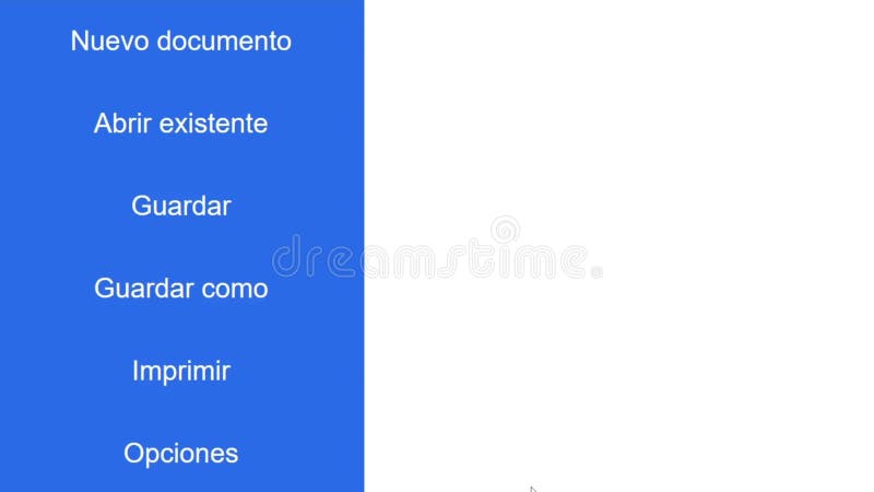 Spanish. Cursor Slides Over and Clicks Save As Title Document Stock Video - Video of clicking ...
