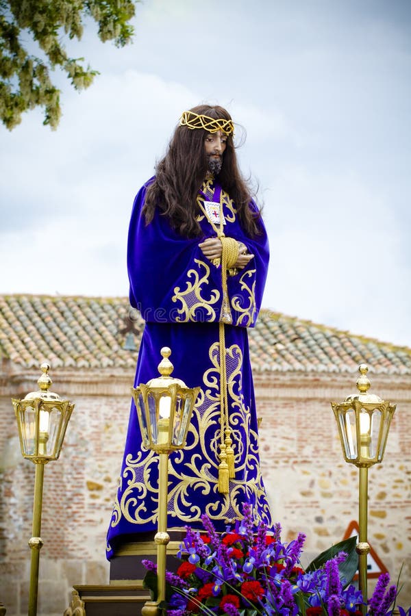 Spanish Easter Celebration Procession Stock Image - Image of face ...