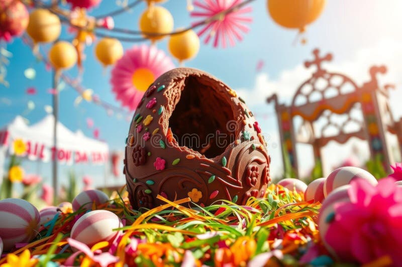 Spanish Easter Chocolate Egg Celebration Stock Illustration ...