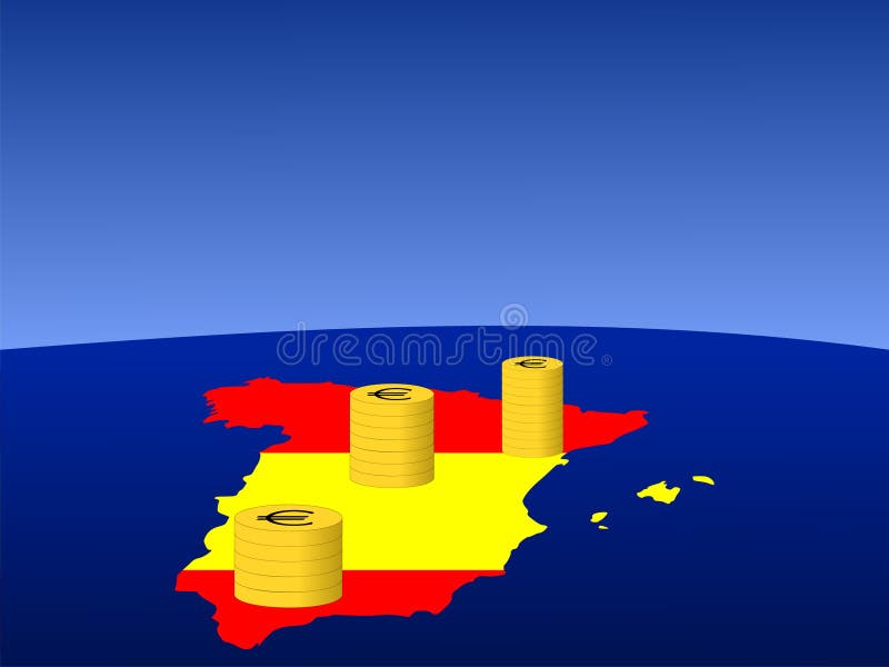 Spanish euro coins stock vector. Illustration of currency - 2455947