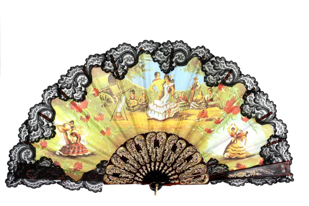 Spanish fan stock photo. Image of pattern, souvenir, artwork - 8332656